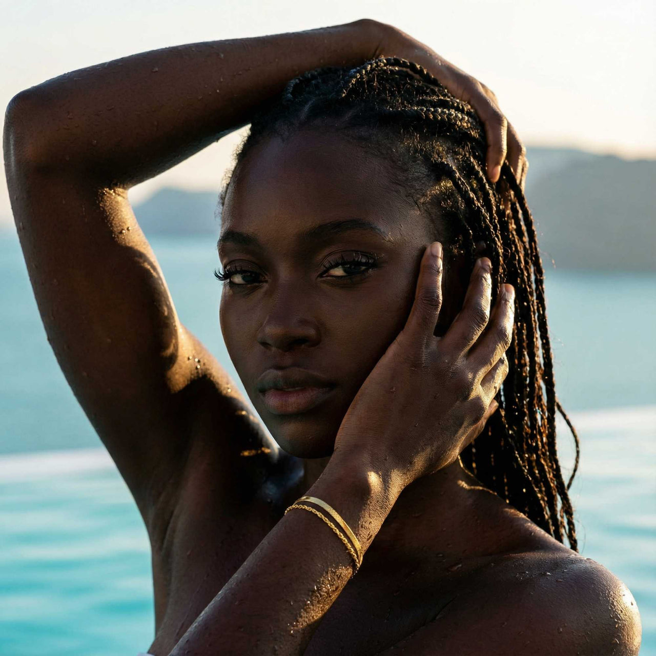 Ios Layered Bracelet Gold | Waterproof Herringbone & Rope Chain Set ...